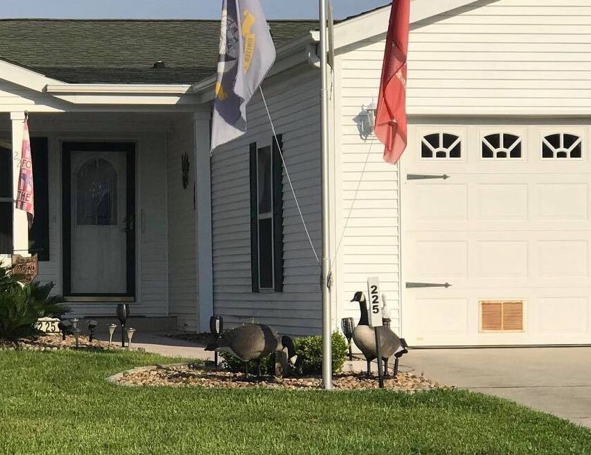 Realistic Canada Goose Garden Statue - Standing & Feeding Geese Set