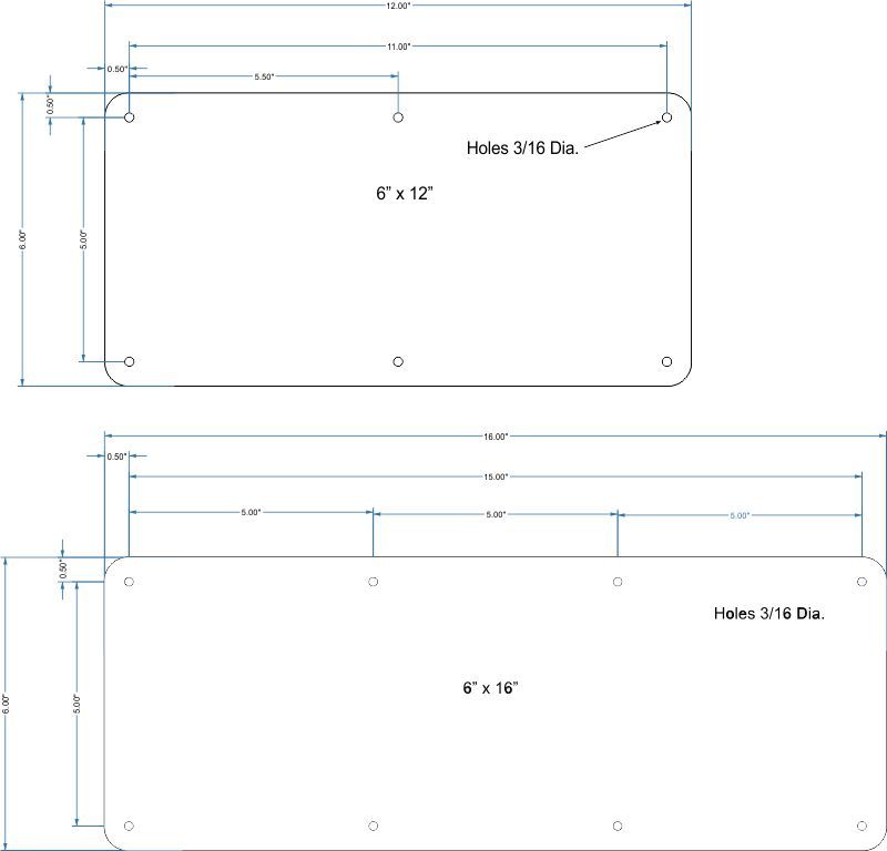 Rectangular Blank Panels to hide unsightly holes