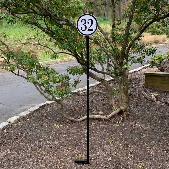 Reflective 911 Sign With Long Post