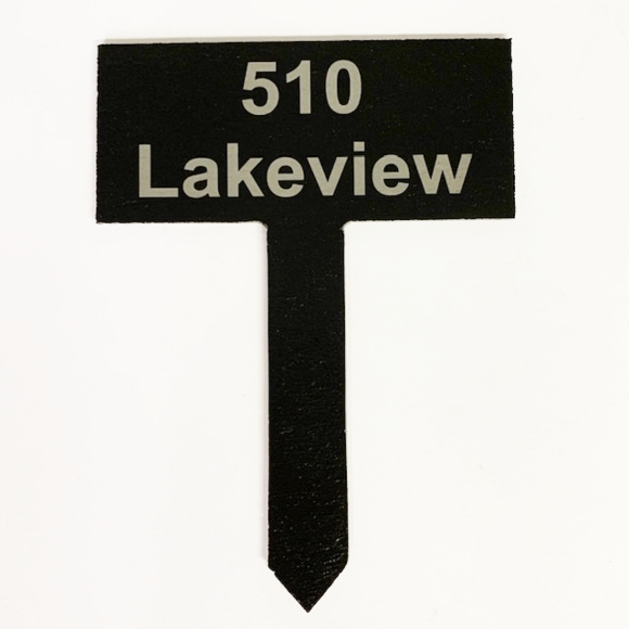 Address Sign - Small Slate Stake Sign Displays Your House Number