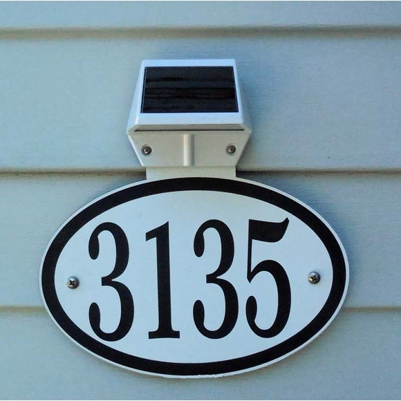 Solar Light House Number Sign