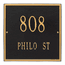 Square Address Plaque With 3 Lines