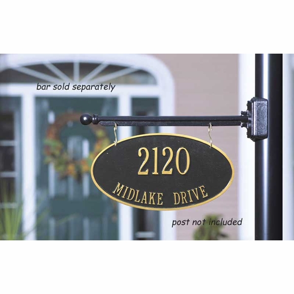 Two Sided Hanging Oval Address Sign