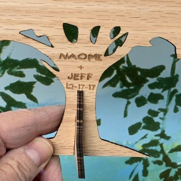 Valentine's Day Gift Tree Custom Engraved With Names or Initials