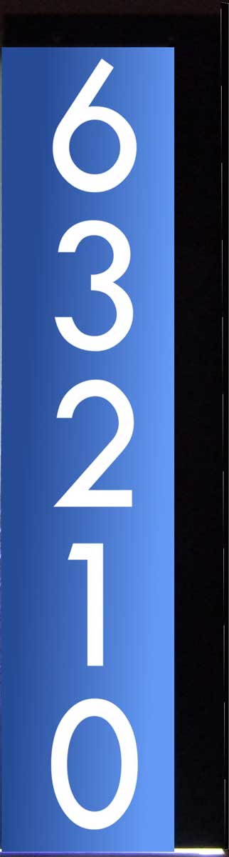 Vertical LED Lighted Address Sign for Wall, Post, or Mailbox - Choose ...