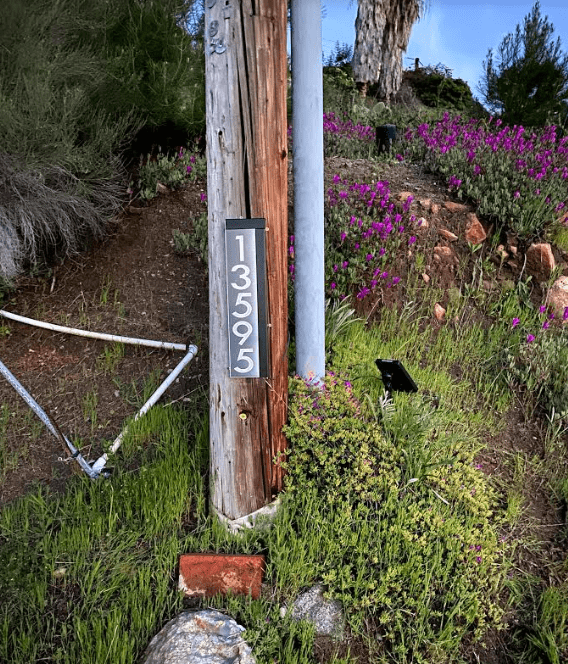 Vertical LED Lighted Address Sign for Wall, Post, or Mailbox - Choose ...