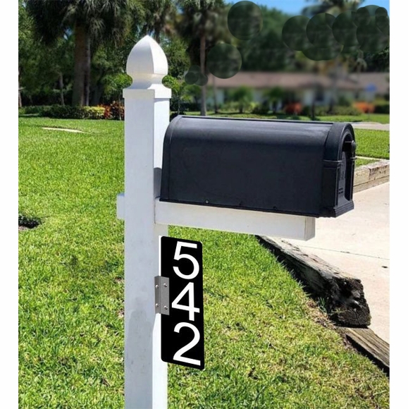 Vertical Mailbox Post Address Number Sign
