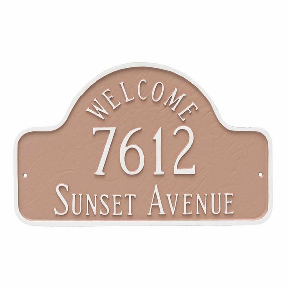 Welcome Arch Estate Size Address Plaque
