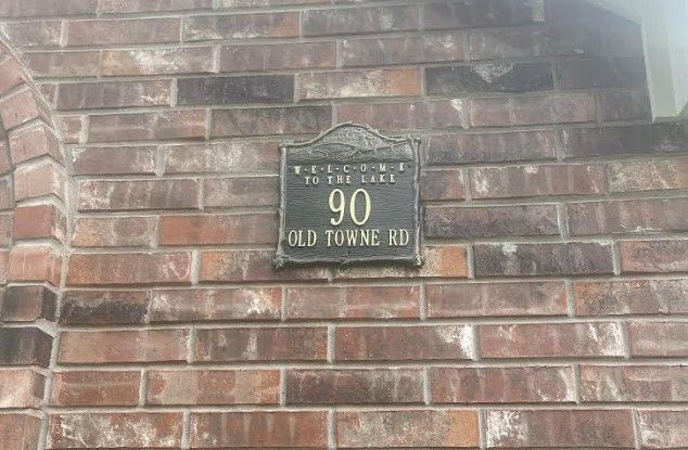 Welcome to the Lake Address Sign - Custom Metal House Number Plaque