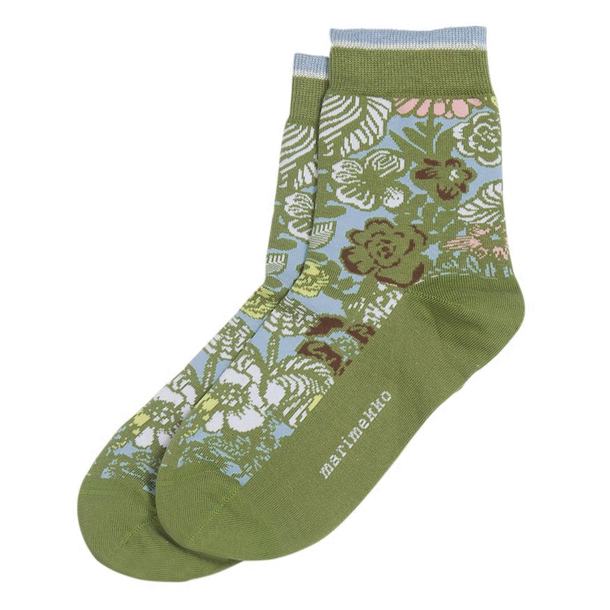 Marimekko Auringon Alla Blue / Green Socks - Stocking Stuffers
