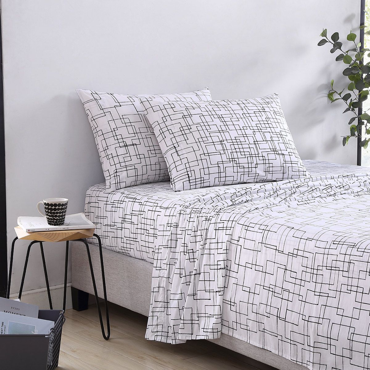 Marimekko Sudenkorento White / Black Sheet Sets - Marimekko Bedding