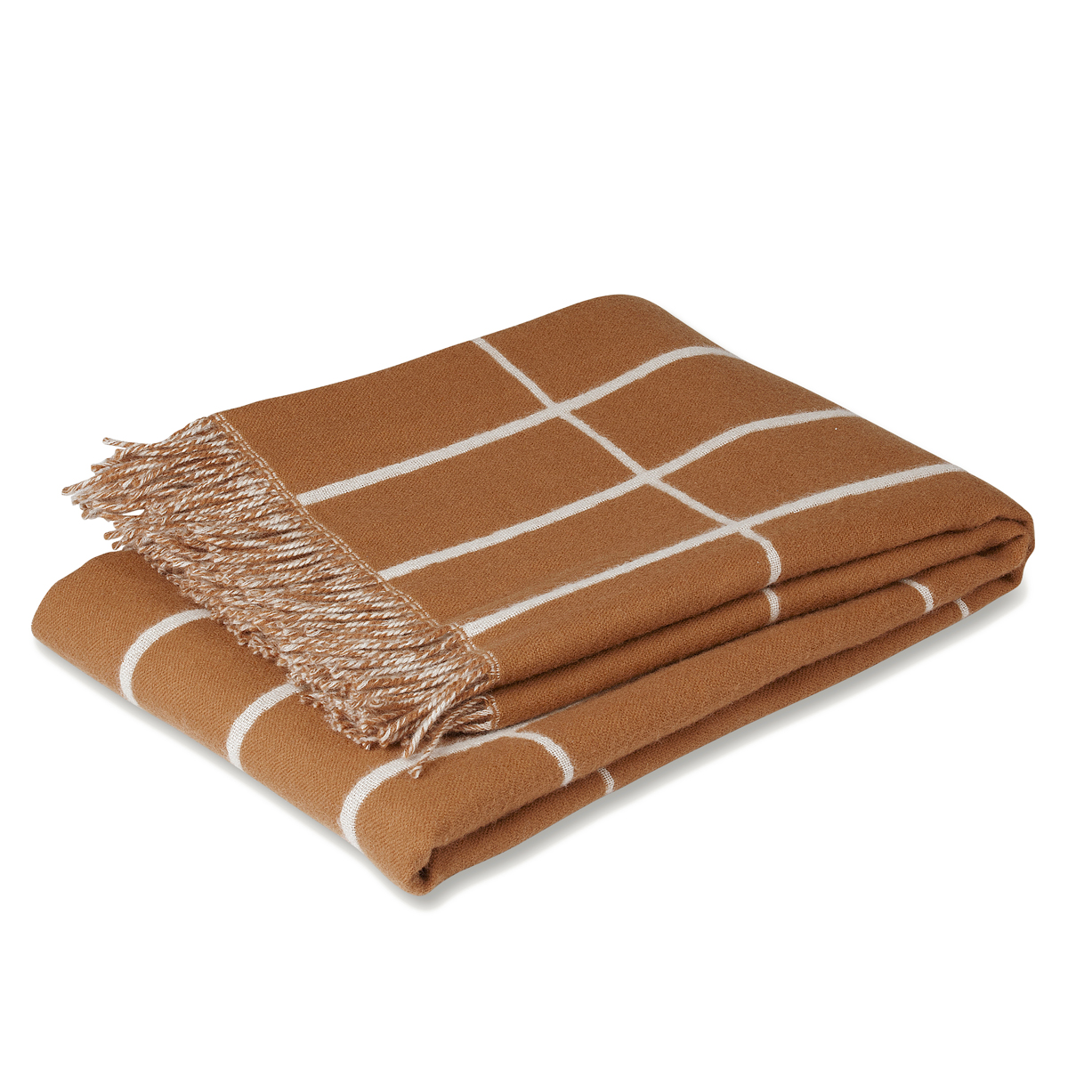 Marimekko Tiiliskivi Terracotta / Cream Blanket - Blankets