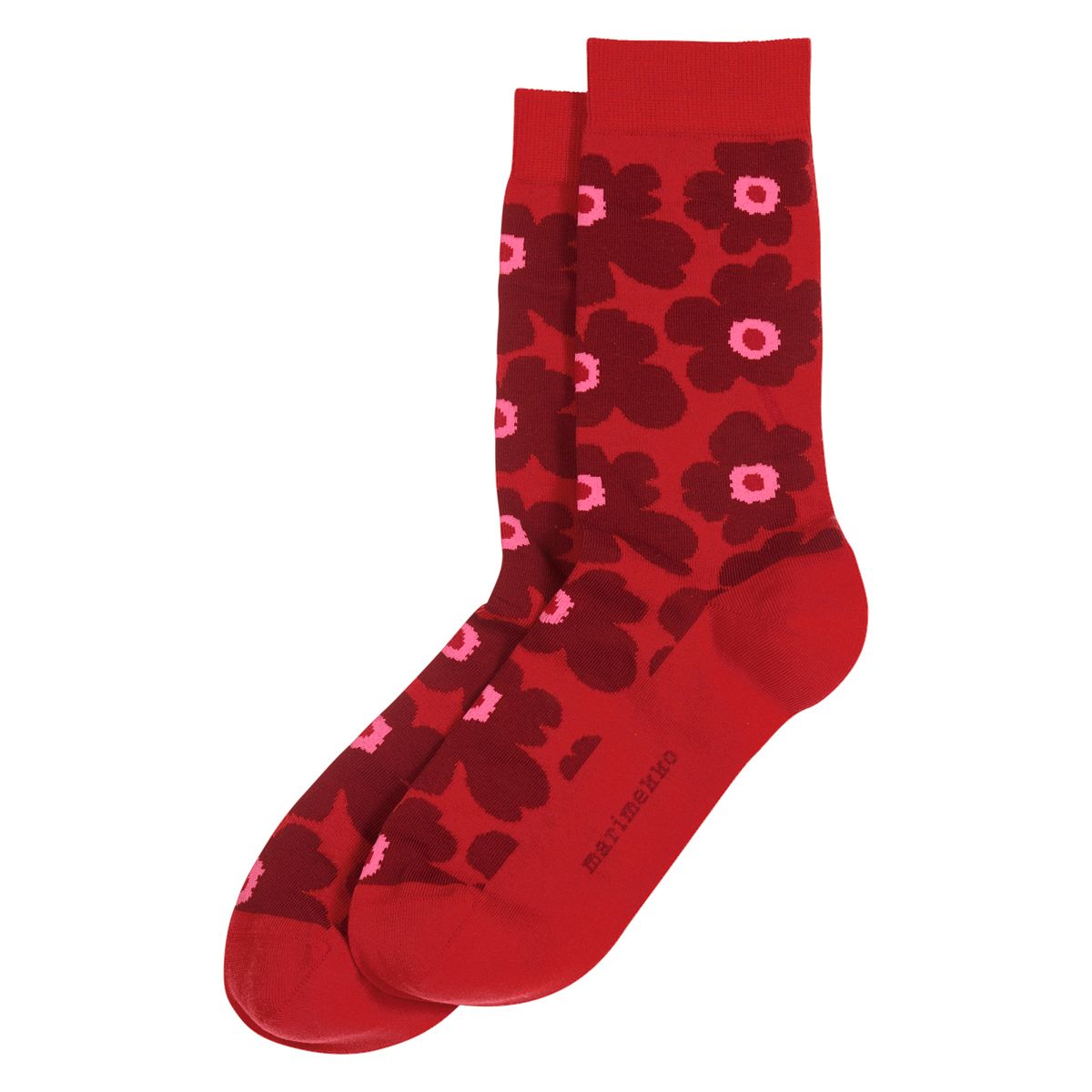 Marimekko Unikko Red / Pink Socks - Stocking Stuffers
