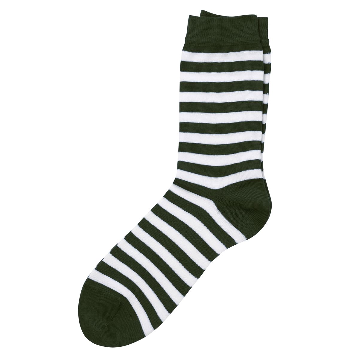 Marimekko White / Dark Green Striped Socks - Stocking Stuffers
