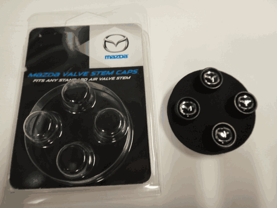 *CLEARANCE ITEM* Genuine Mazda OEM Black Valve Stem Caps (set of 4 caps ...