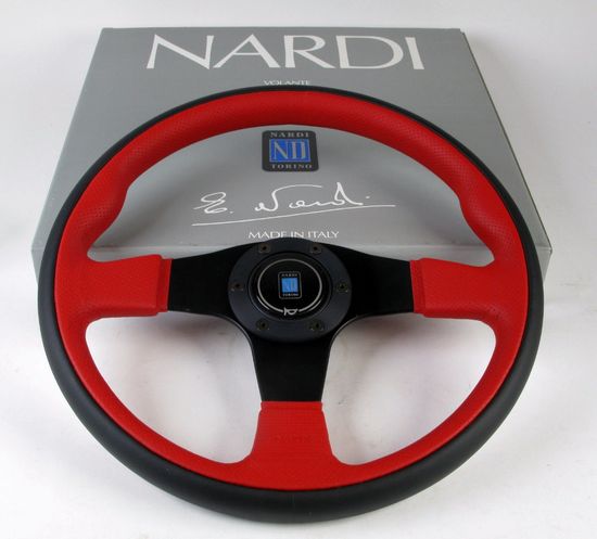 Nardi Steering Wheel - Twin Line - 350 mm (13.78 inch) - Black Leather ...