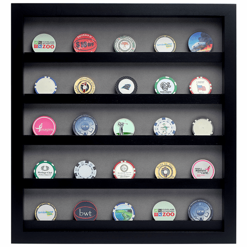 45 Poker Chip Display Cabinet - Black
