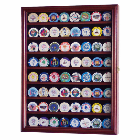 64 Poker Chip Display Cabinet