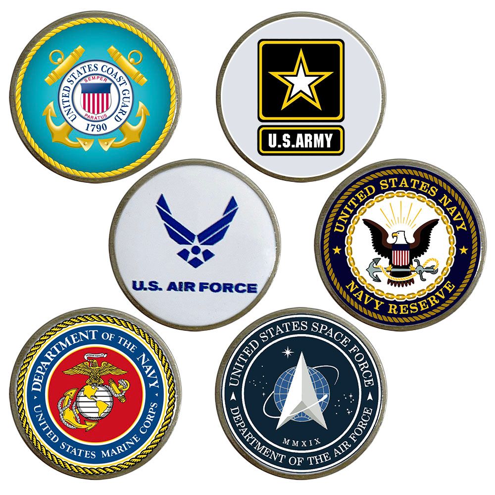 Armed Forces Golf Ball Markers