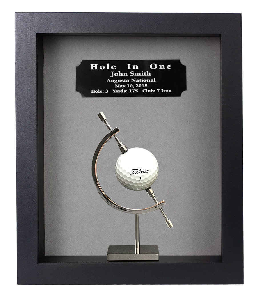 Hole-In-One Shadow Box with Caliper-Black