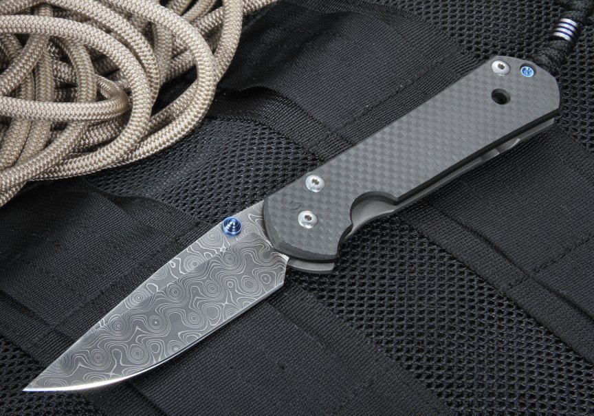 Chris Reeve Large Carbon Fiber Sebenza, Raindrop - Free Shipping