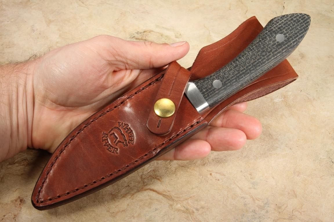 White River Sendero Classic - Black Burlap Micarta - Best Price