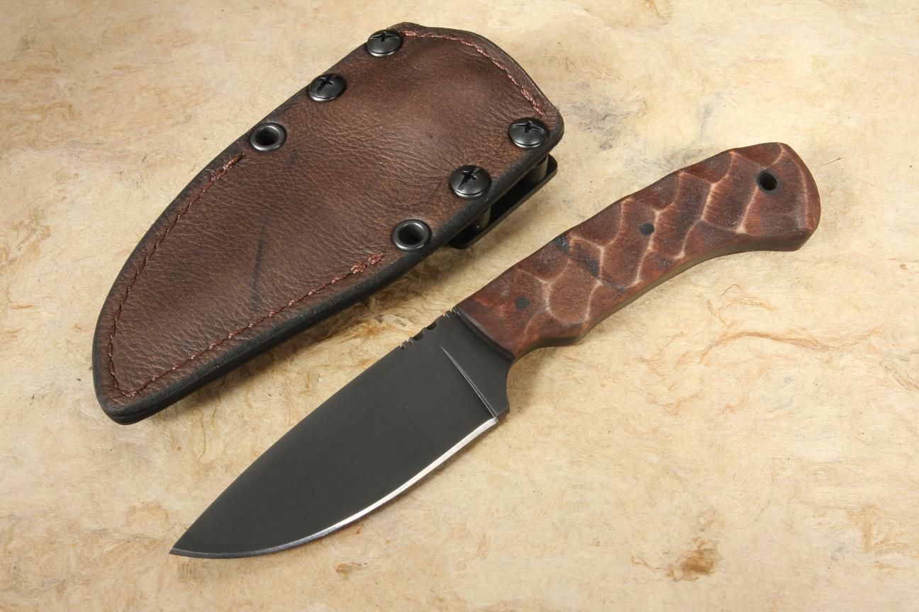 Winkler Huntsman Knife 7.5" Sculpted Maple/Caswell-Free Shipping