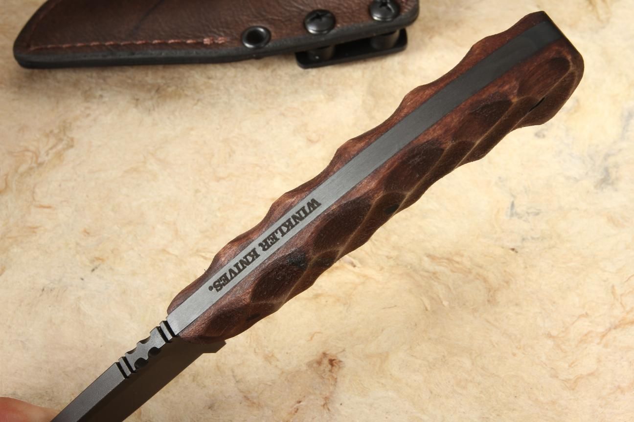 Winkler Huntsman Knife 7.5" Sculpted Maple/Caswell-Free Shipping