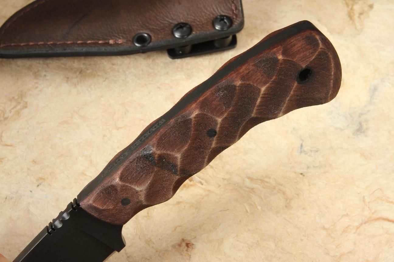 Winkler Huntsman Knife 7.5" Sculpted Maple/Caswell-Free Shipping