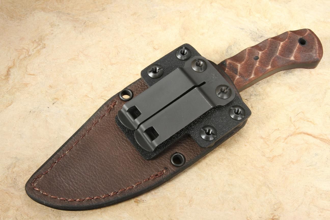 Winkler Huntsman Knife 7.5" Sculpted Maple/Caswell-Free Shipping