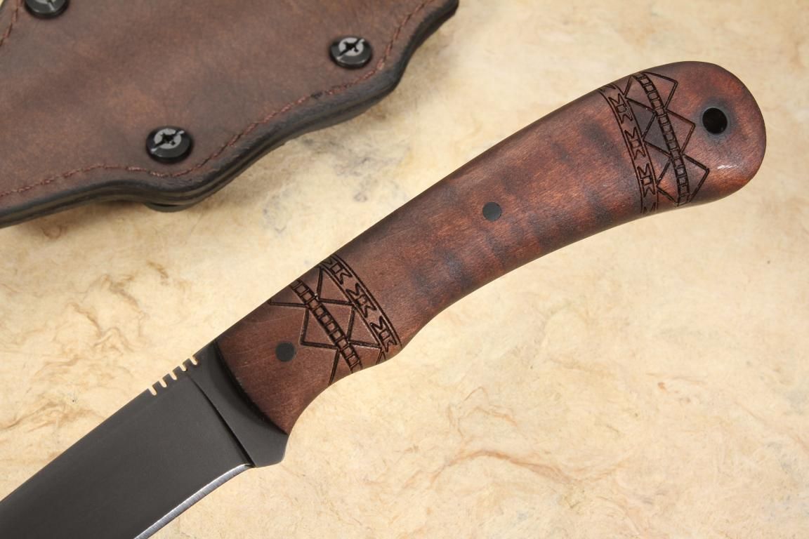 Winkler Operator Tribal Maple Knife 8.5", Maple Handle