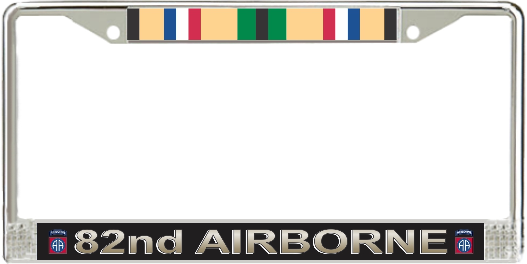 82nd Airborne Division Gulf War Veteran Service Ribbon License Plate Frame