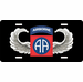 82nd Airborne Jump Wings License Plate