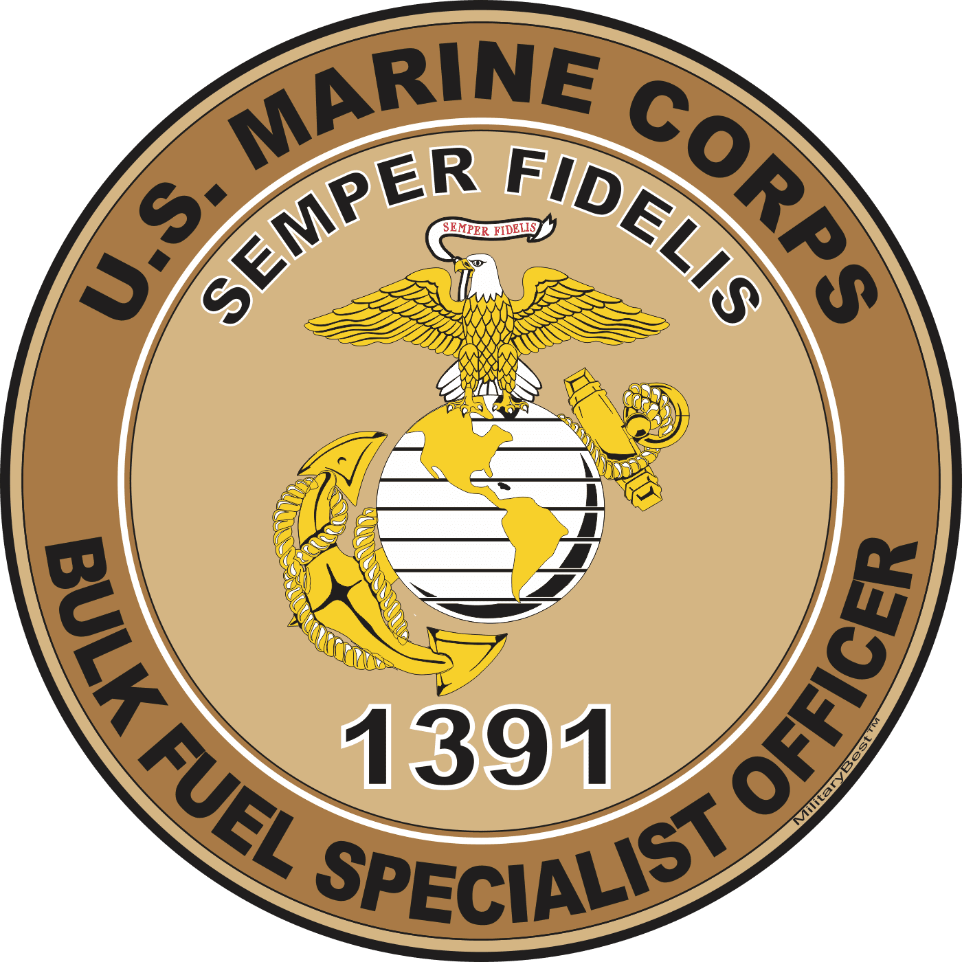 U.S.M.C. MOS 1391 Bulk Fuel Specialist Officer Decal