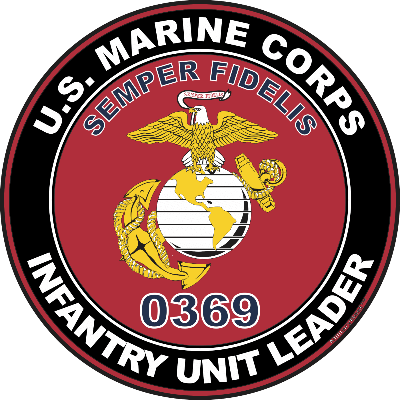 U.S.M.C. MOS 0369 Infantry Unit Leader Decal
