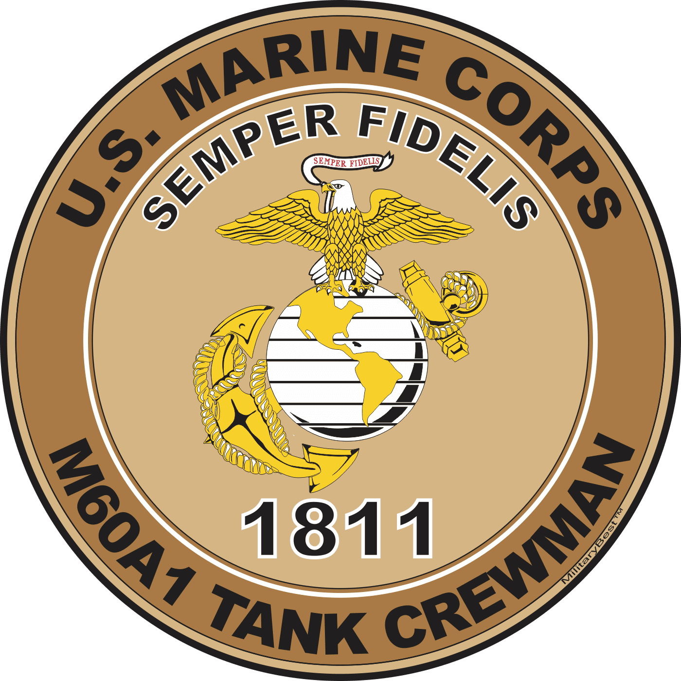 U.S.M.C. MOS 1811 M60A1 Tank Crewman Decal