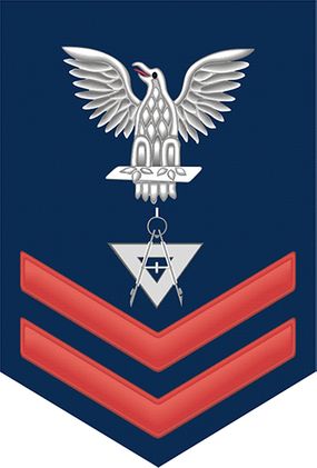 Navy Red E-5 Illustrator Draftsman DM Decal Sticker