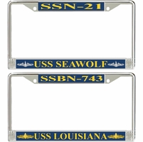Navy License Plate Frames