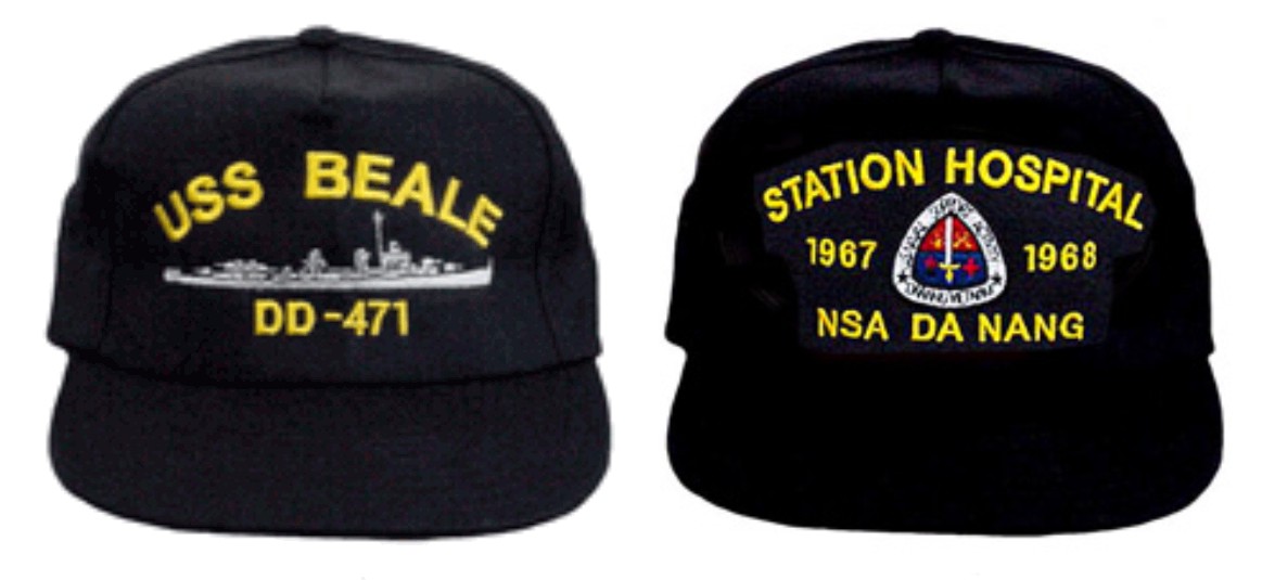SHIPS LIST FOR CUSTOM EMBROIDERED U.S. NAVY CAPS AND SHIRTS
