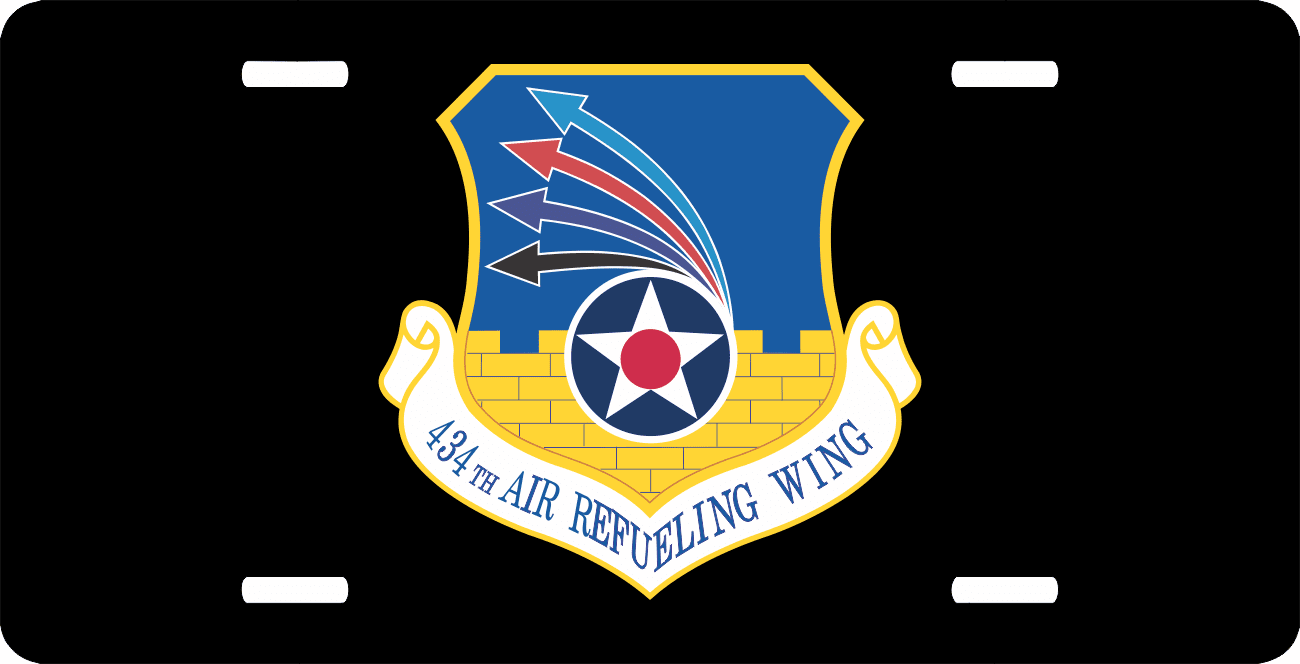 U.S. Air Force 434th Air Refueling Wing License Plate