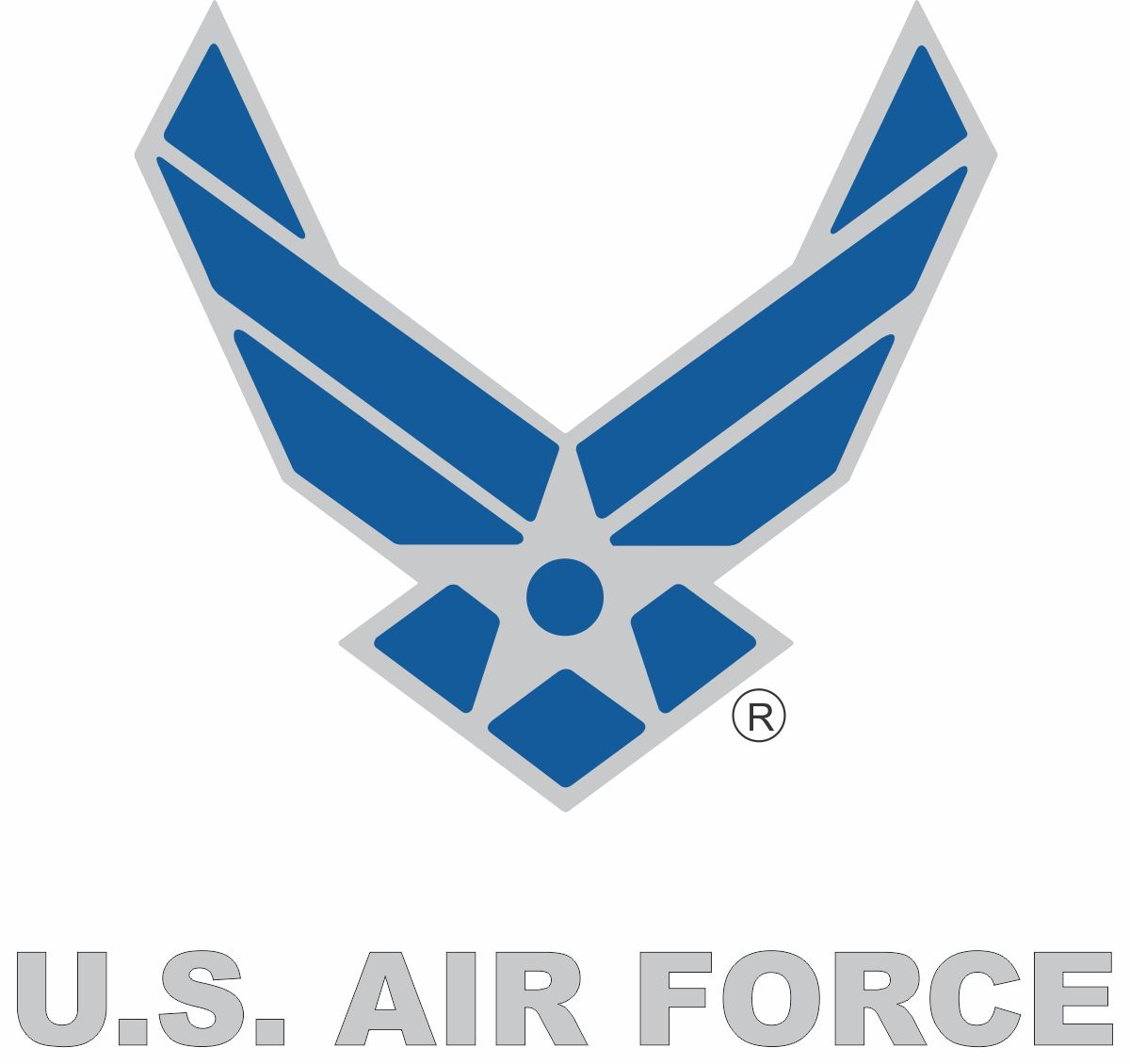 Hap Wing with U.S. Air Force Text MILITARY DECAL