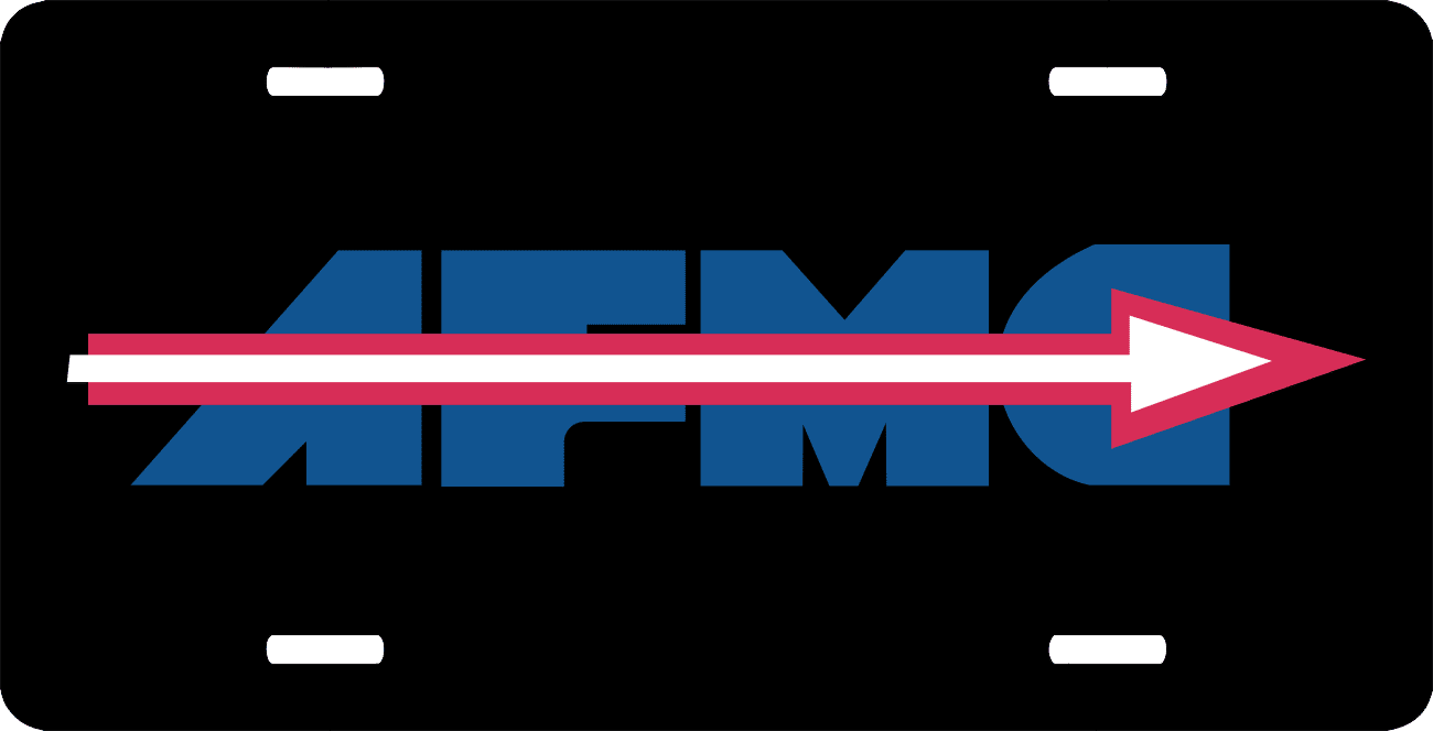 U.S. Air Force Material Command Logo License Plate