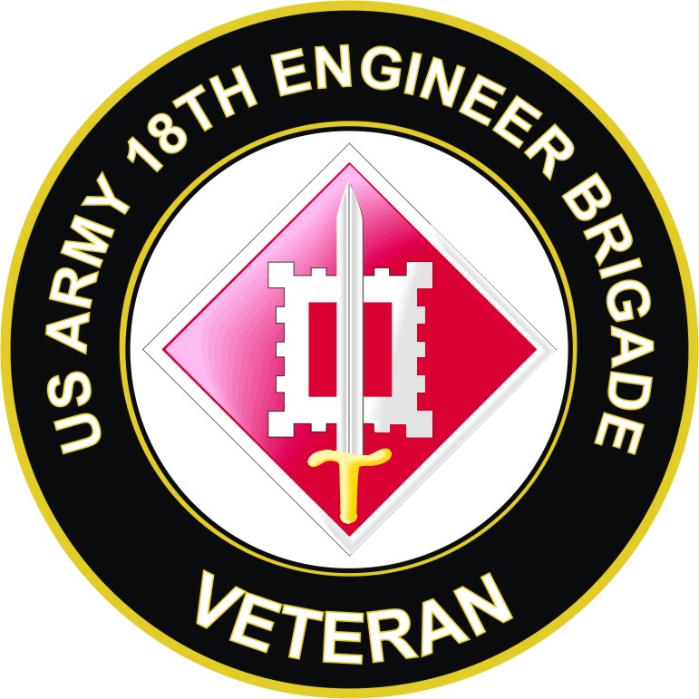 U.S. Army 18th Engineer Brigade Veteran Sticker Decal