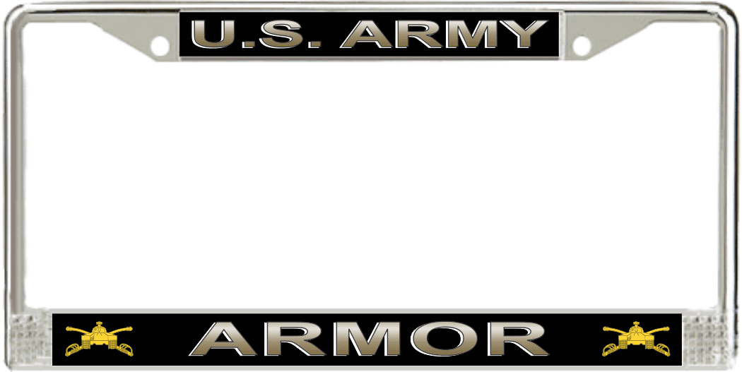 U.S. Army Armor License Plate Frame