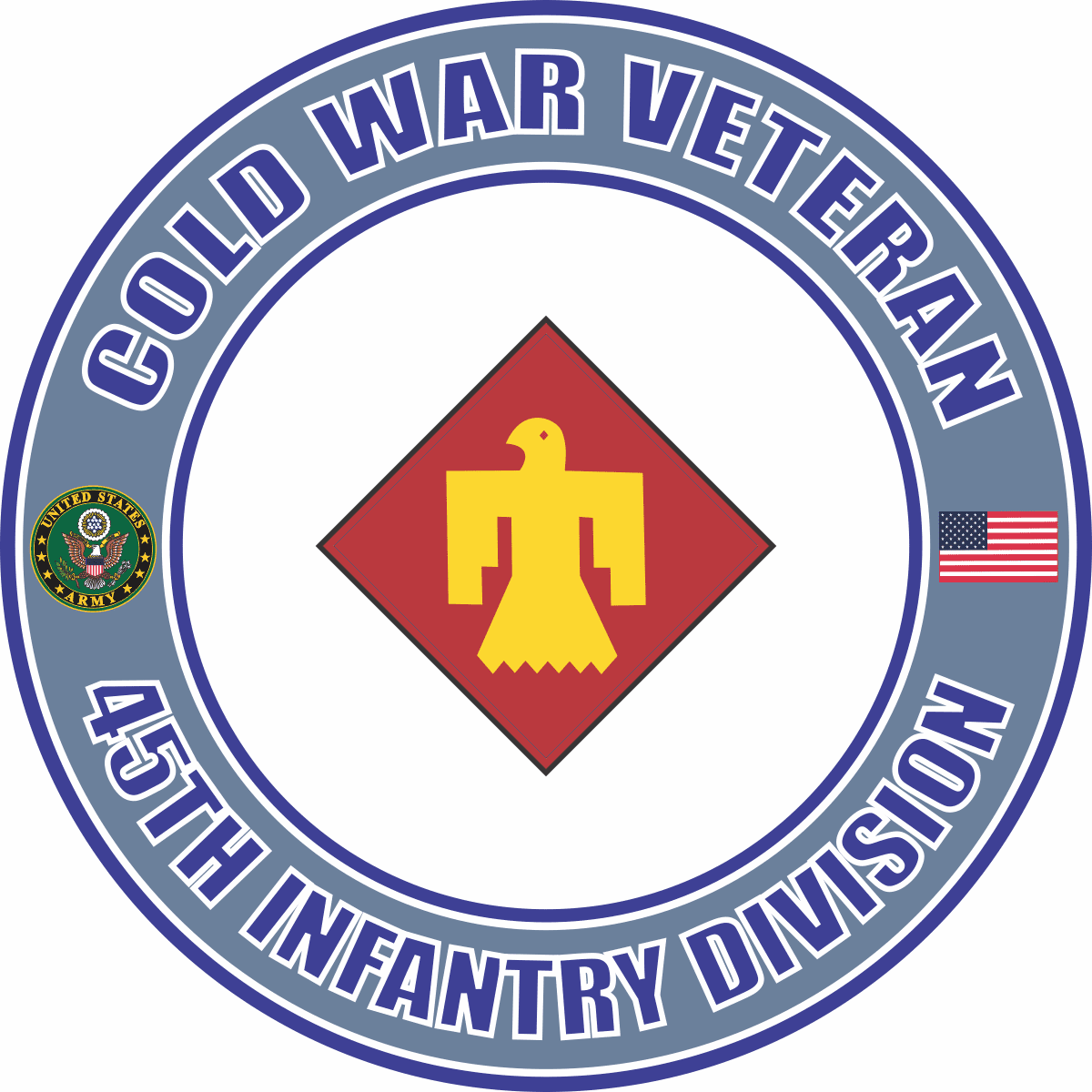 U.S. Army Cold War 45th Infantry Veteran Decal