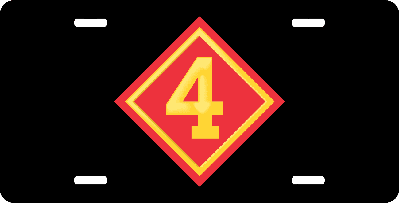 USMC 4th Division License Plate
