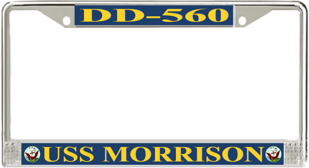 USS Morrison DD-560 License Plate Frame