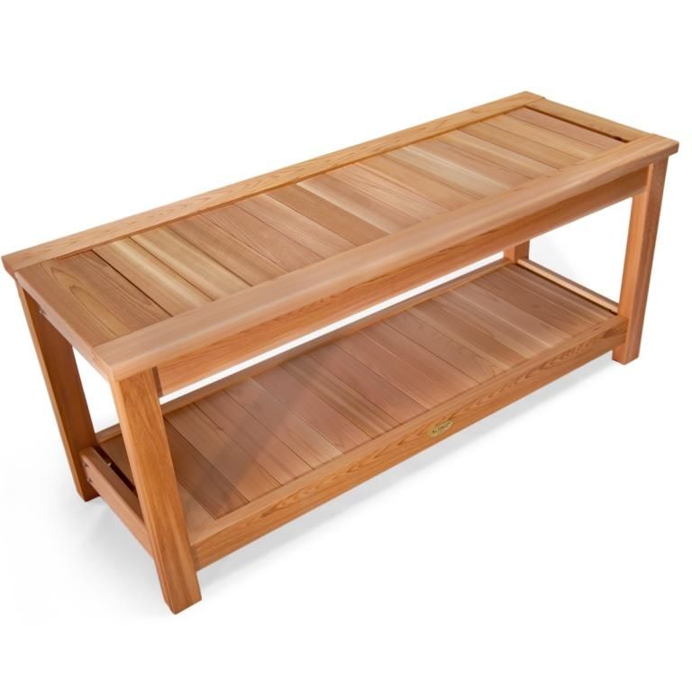 Western Red Cedar Wood Deluxe Sauna Bench Kit