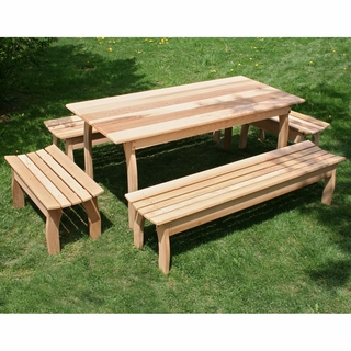 Cedar Wood and Hardwood Outdoor Patio and Dining Sets