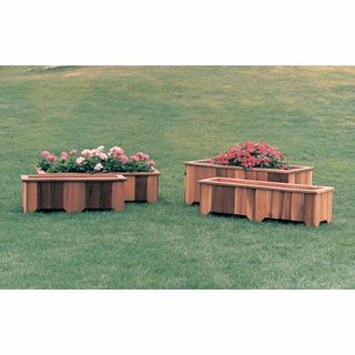 Cedar Wood & Redwood Patio Deck Planter Boxes & Sets